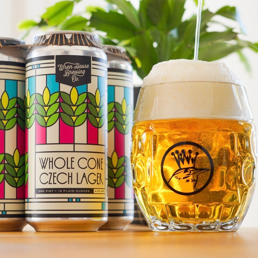 Whole Cone Czech Lager 4pk 16oz Cans | Wren House Brewing